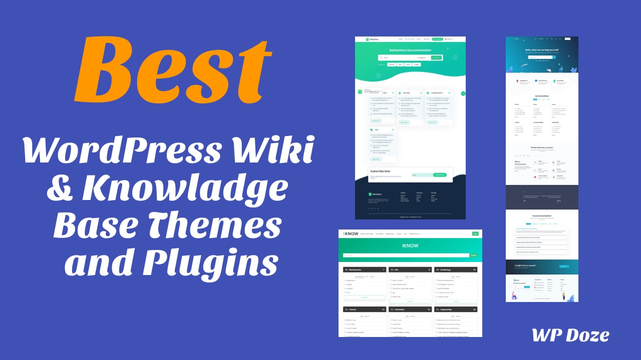 Best WordPress Wiki & Knowledge Base Themes and Plugins