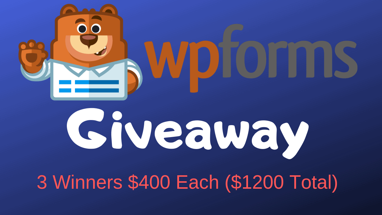 WPForms Pro Giveaway – 1 Year License For 3 Winners (Worth $1200) - WP Doze